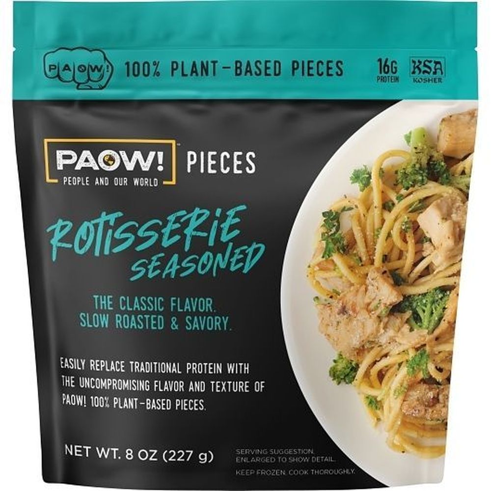 Future Foods Paow Rotisserie Seasoned Plant-Based Protein Pieces, 8 ...