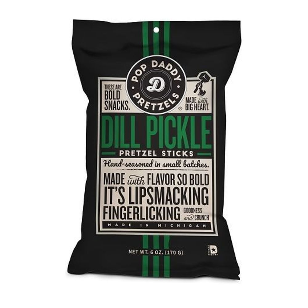 Pop Daddy Dill Pickle Pretzel, 6 Ounce -- 6 per case
