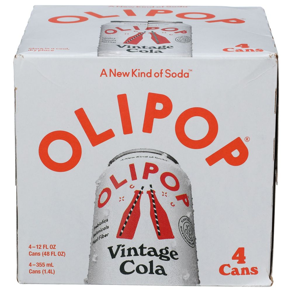 Olipop Vintage Cola Prebiotic Soda, 48 Fluid Ounce -- 6 per case