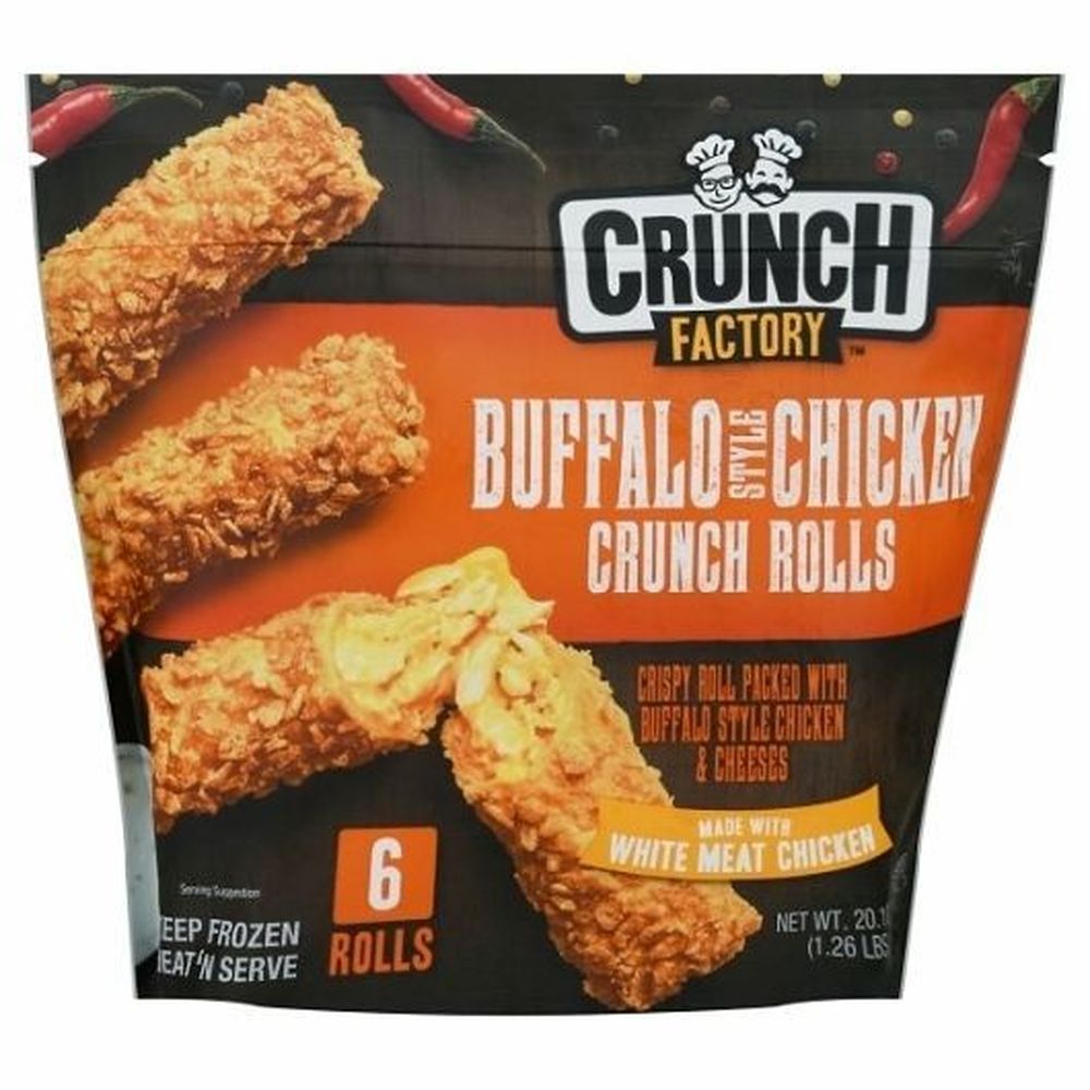 Crunch Factory Buffalo Style Chicken and Cheeses Crunch Rolls, 6 count ...