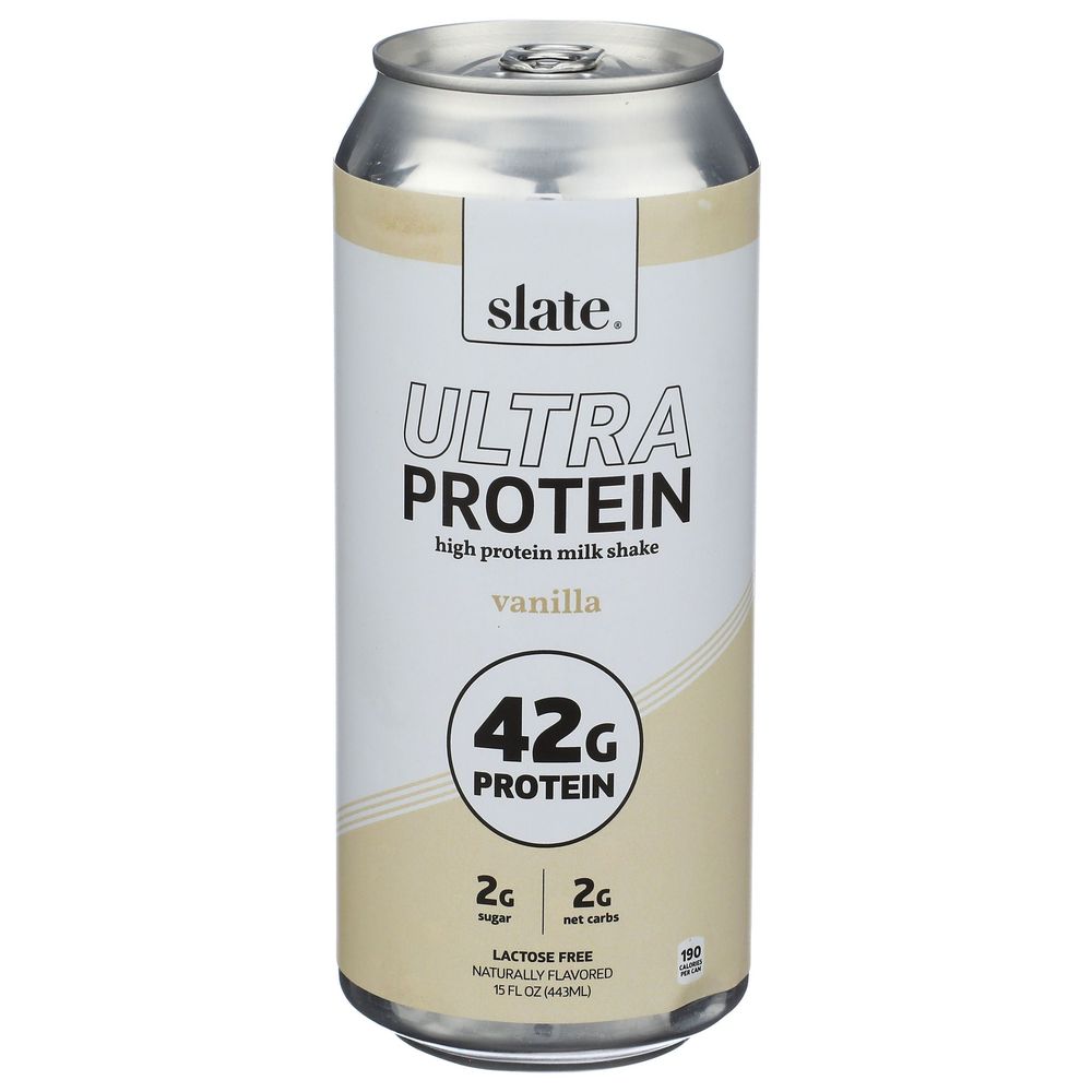 Slate Ultra Vanilla Protein Milk Shake, 15 Fluid Ounce -- 12 per case