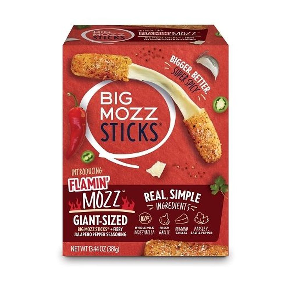 Big Mozz Premium Mozzarella Sticks with Jalapeno Pepper Seasoning, 13. ...