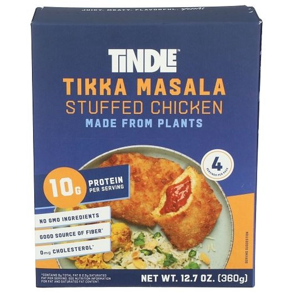 Tindle Plant Based Tikka Masala Stuffed Chicken, 12.7 Ounce -- 6 per case