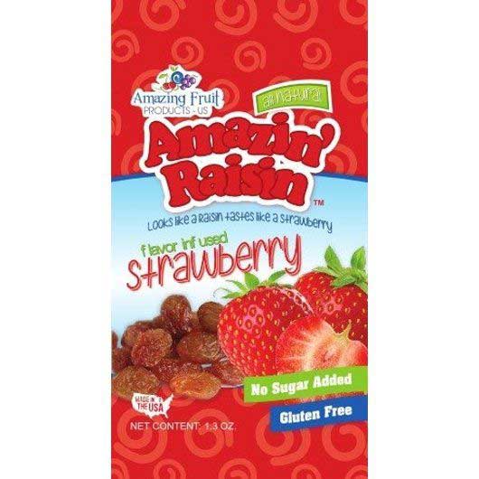 Amazin Raisin Strawberry Flavor Infused Raisin, 1.3 Ounce -- 250 per case