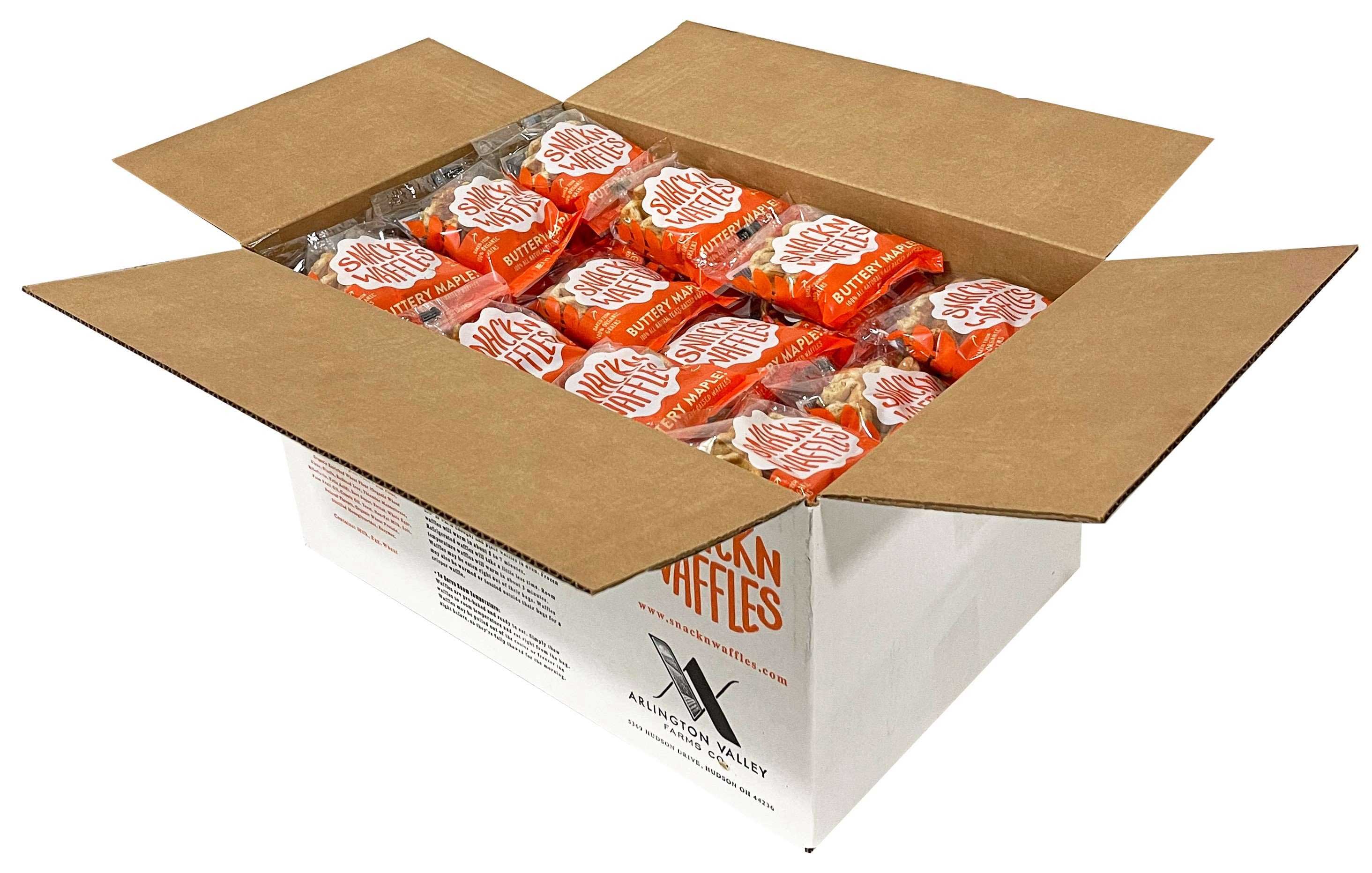 Snack N Waffles Buttery Maple Waffles Case | FoodServiceDirect