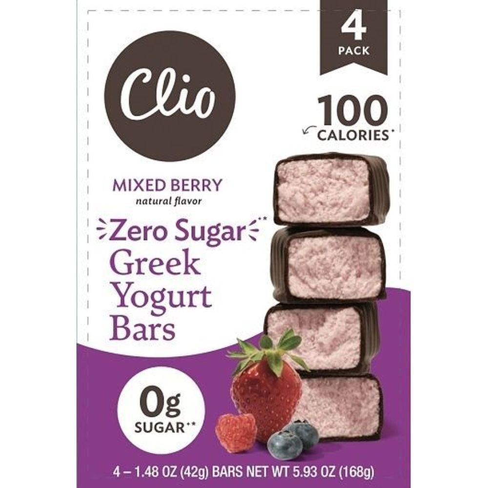 Clio Chocolate Covered Mixed Berry Greek Yogurt Bar, 5.93 Ounce -- 6 ...