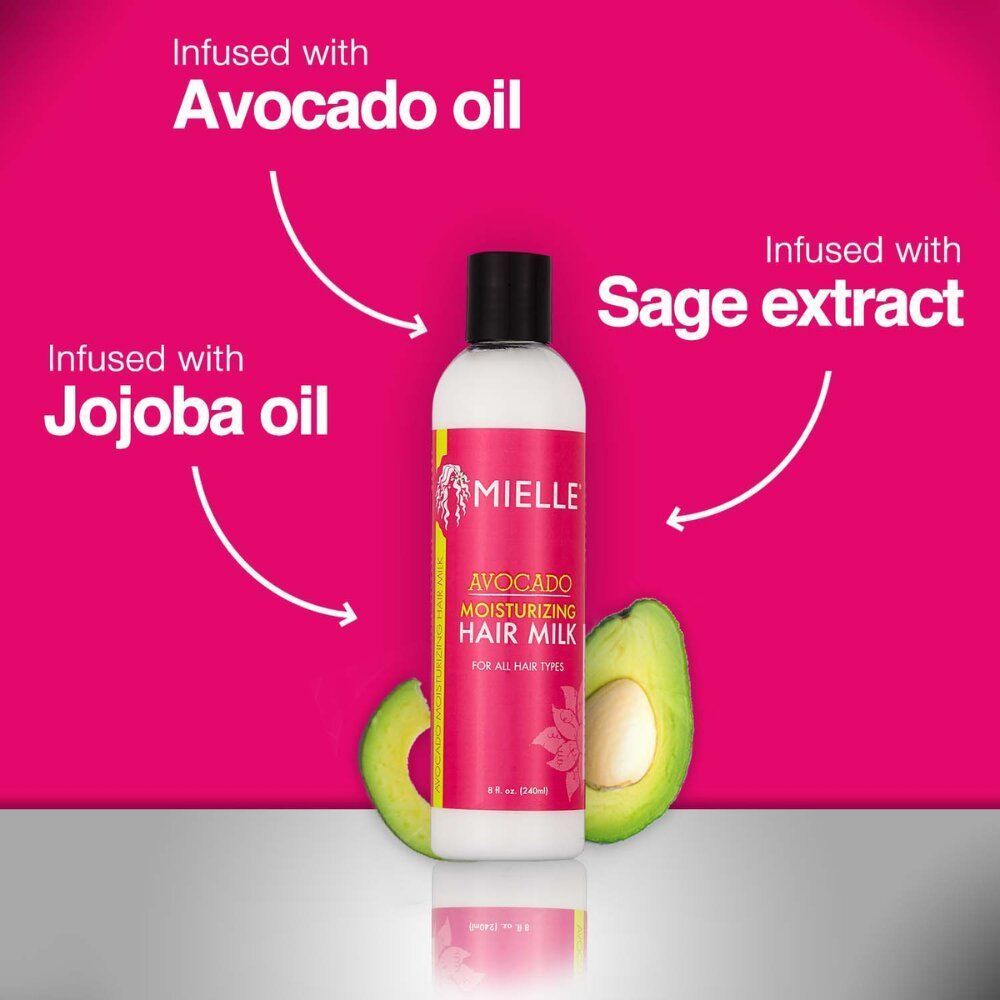 Mielle Organics Avocado Moisturizing Hair Milk, 8 Fluid Ounce -- 6 per case