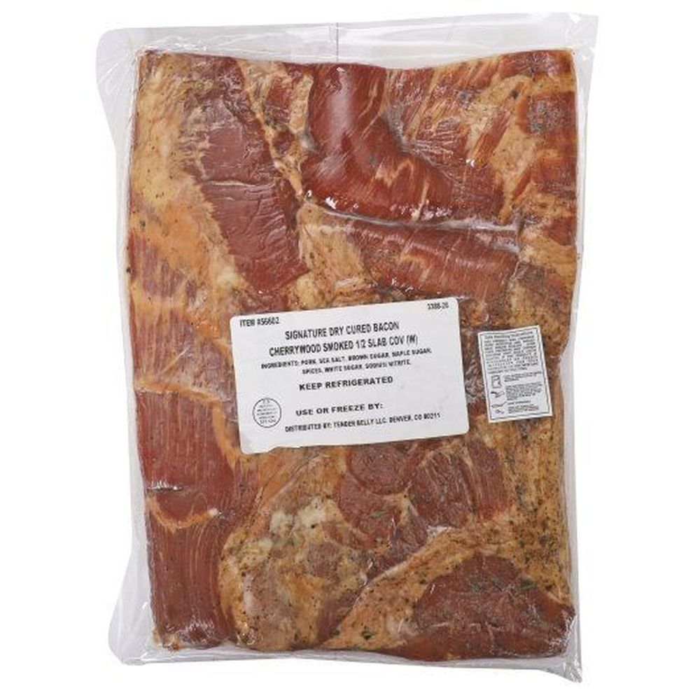 Tender Belly Signature Dry Rub Cherrywood Smoked Cured Wahsed Bacon, 2 ...