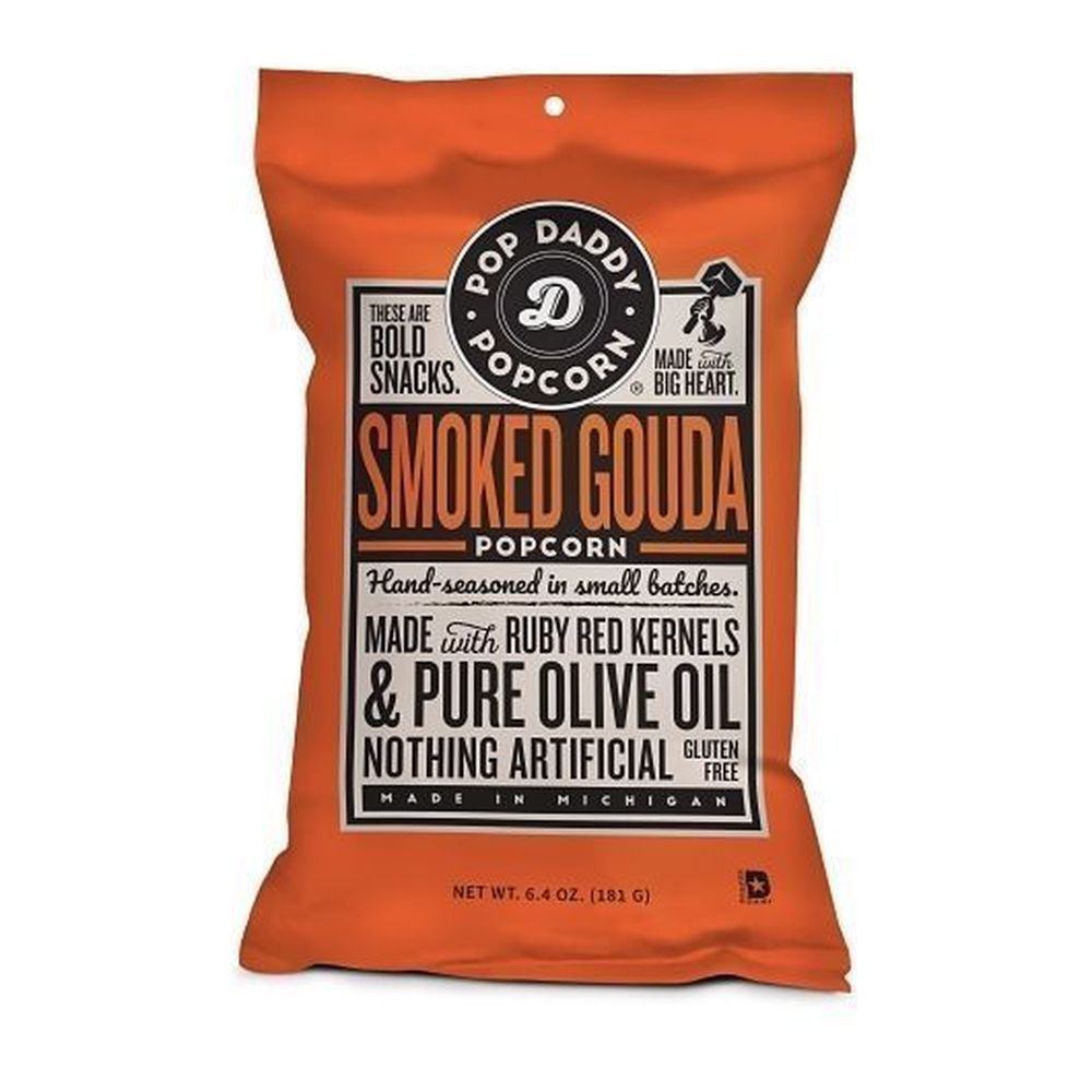 Pop Daddy Smoked Gouda Popcorn, 5 Ounce -- 12 per case