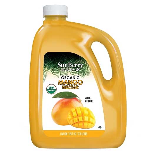 Sunberry Farms Organic Mango Nectar Juice Drink, 128 Fluid Ounce -- 4 ...