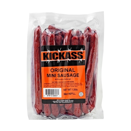 Kickass Original Flavored Mini Sausage Snack Stick, 36 count -- 12 per ...