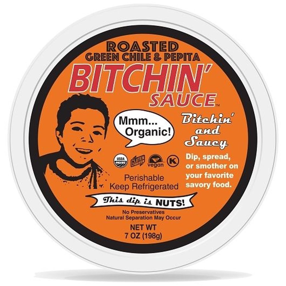 Bitchin Organic Roasted Green Chile and Pepita Sauce, 7 Ounce - 6 per case