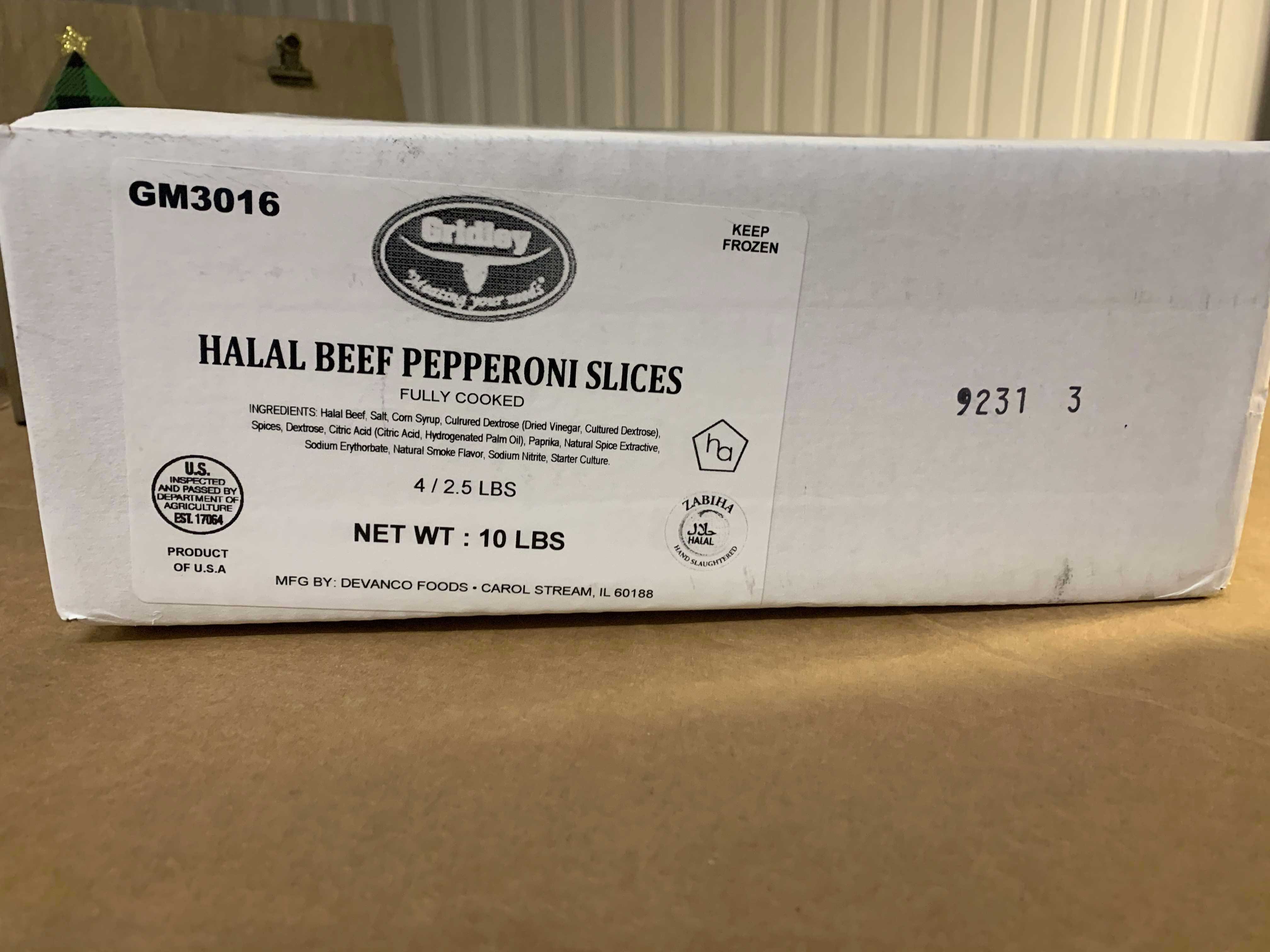 Gridley All Beef Halal Pepperoni Slices | FoodServiceDirect