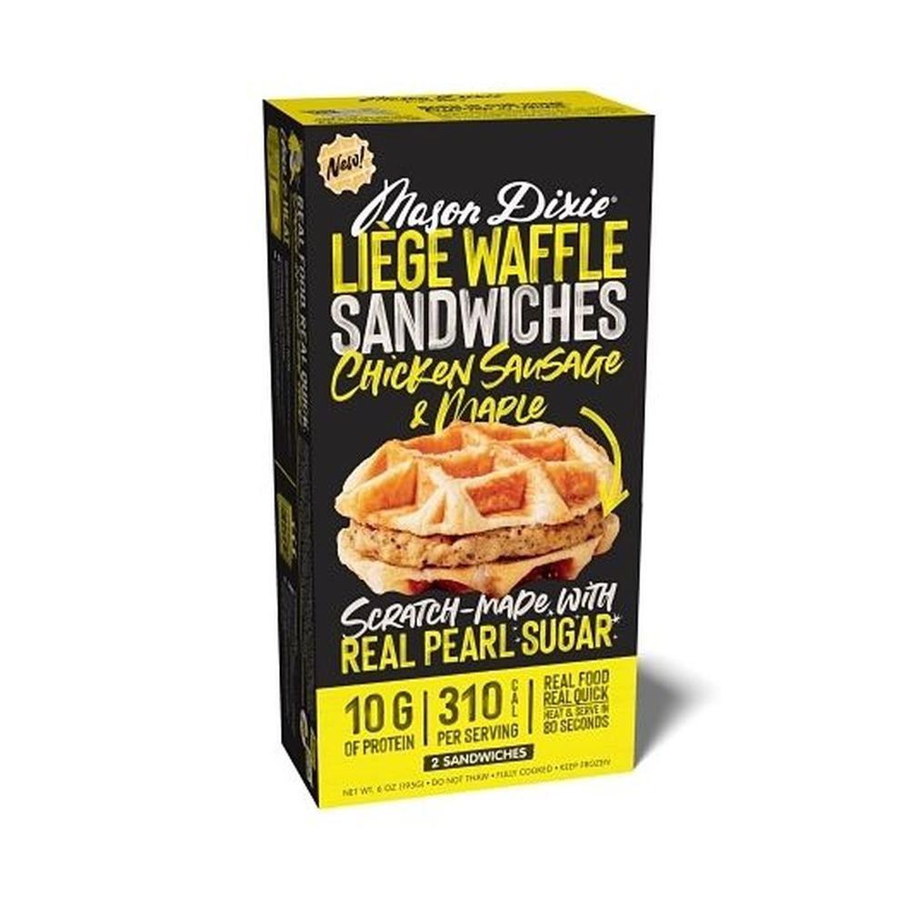 Mason Dixie Maple Liege Waffle Sandwich with Chicken Sausage, 6 Ounce ...