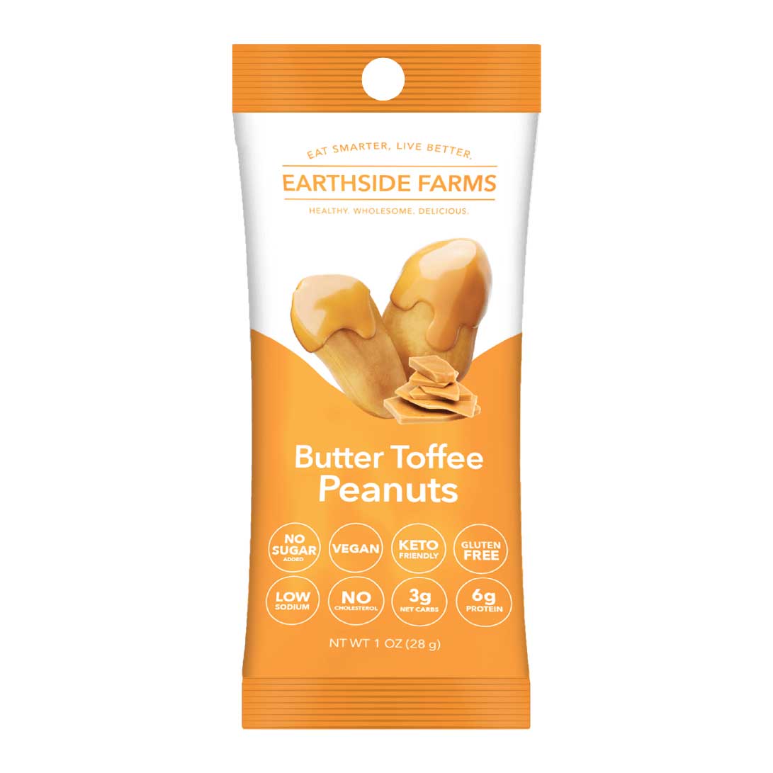 Earthside Farms Butter Toffee Peanuts, 1 Ounce -- 6 per case
