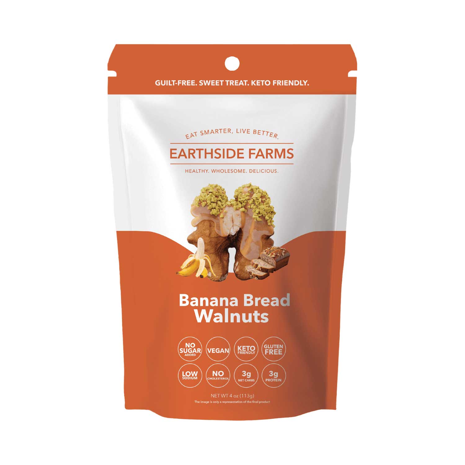 Earthside Farms Banana Bread Walnuts, 4 Ounce -- 10 per case ...