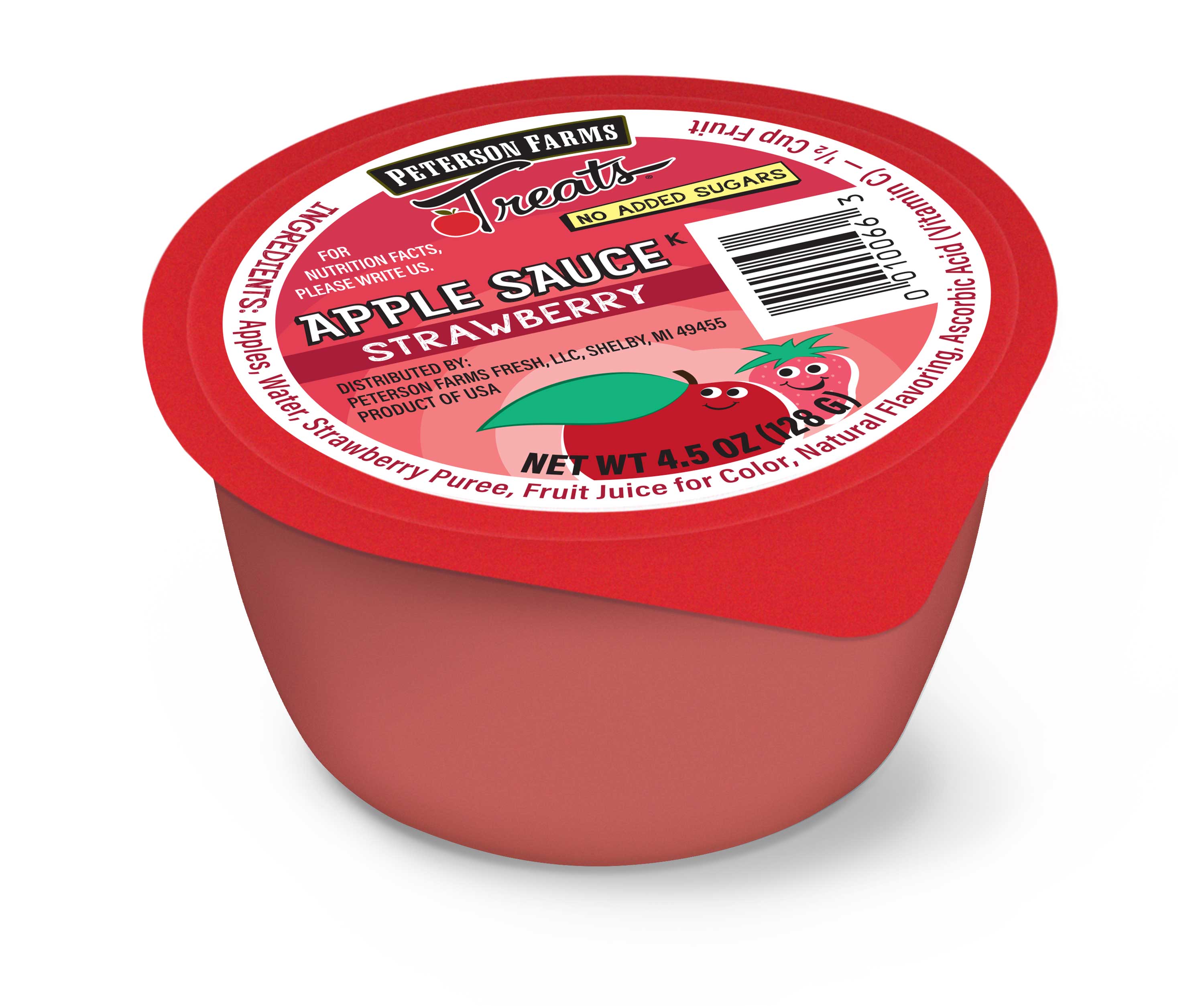 Peterson Farms Applesauce Strawberry Smart Snack Cups | FoodServiceDirect