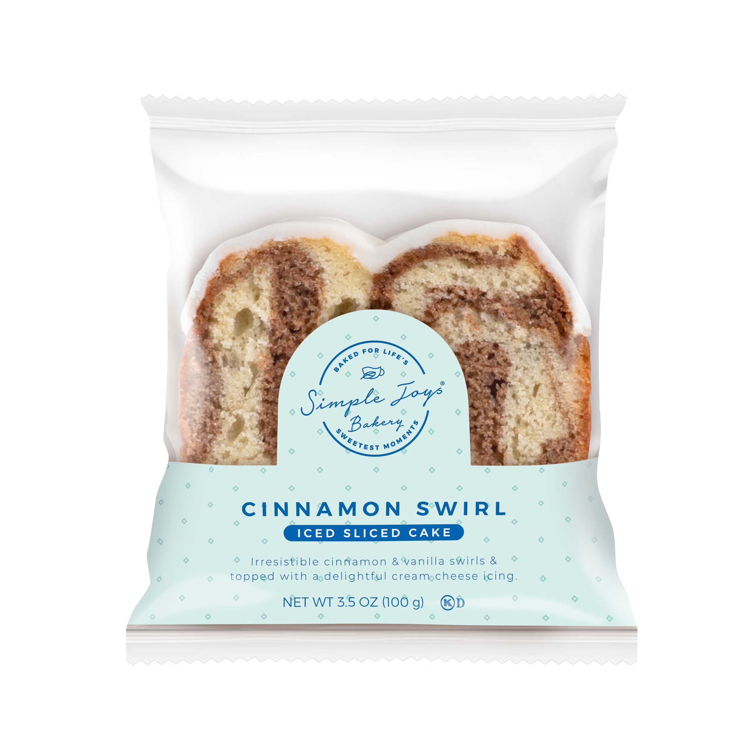 Simple Joys Bakery Cinnamon Swirl Iced Sliced Cake Loaf -- 20 per case