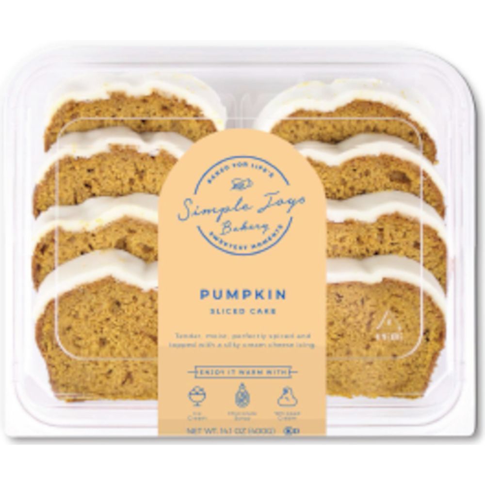 Simple Joys Bakery Iced Pumpkin Sliced Cake, 14 Ounce -- 10 per case