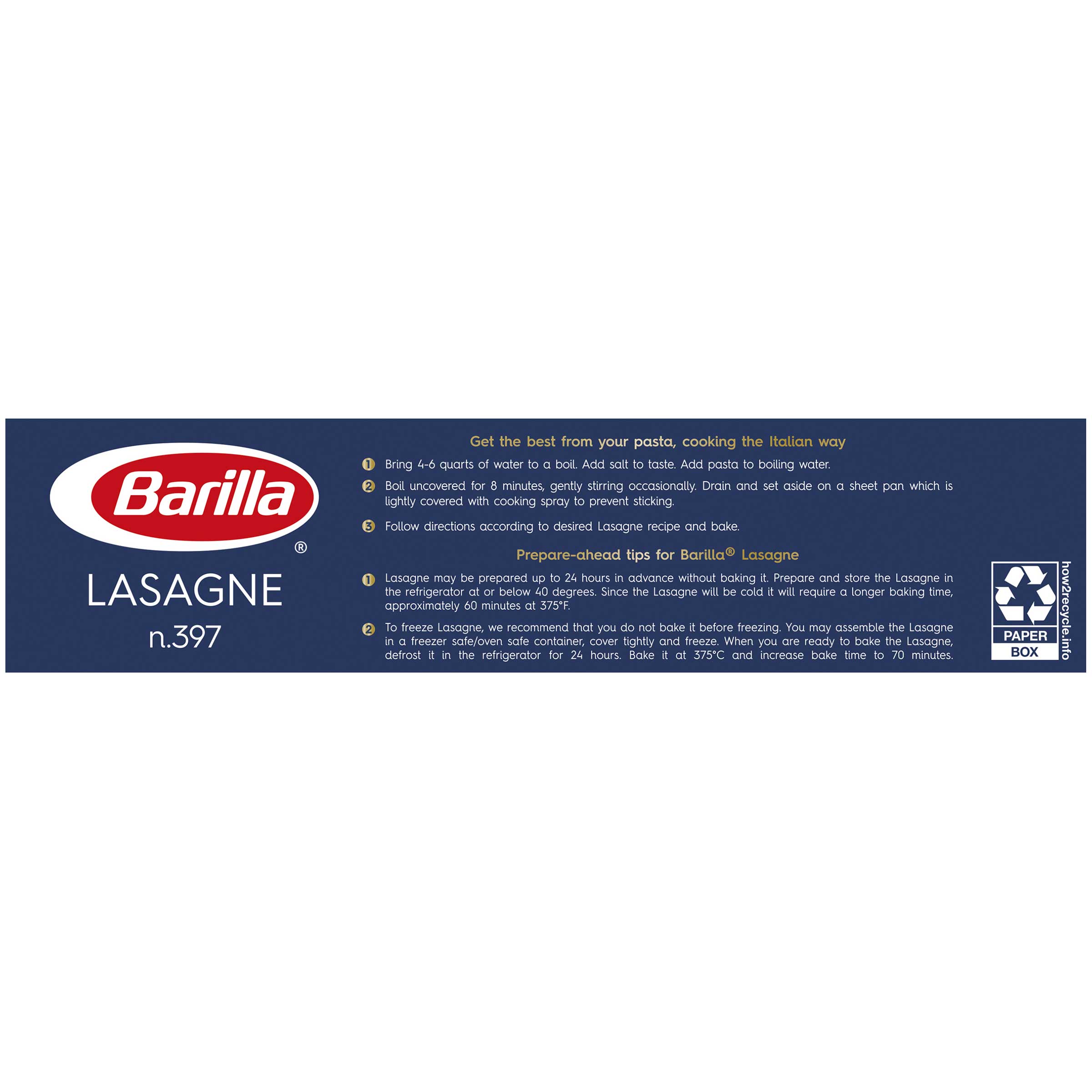 how to cook barilla lasagne sheets
