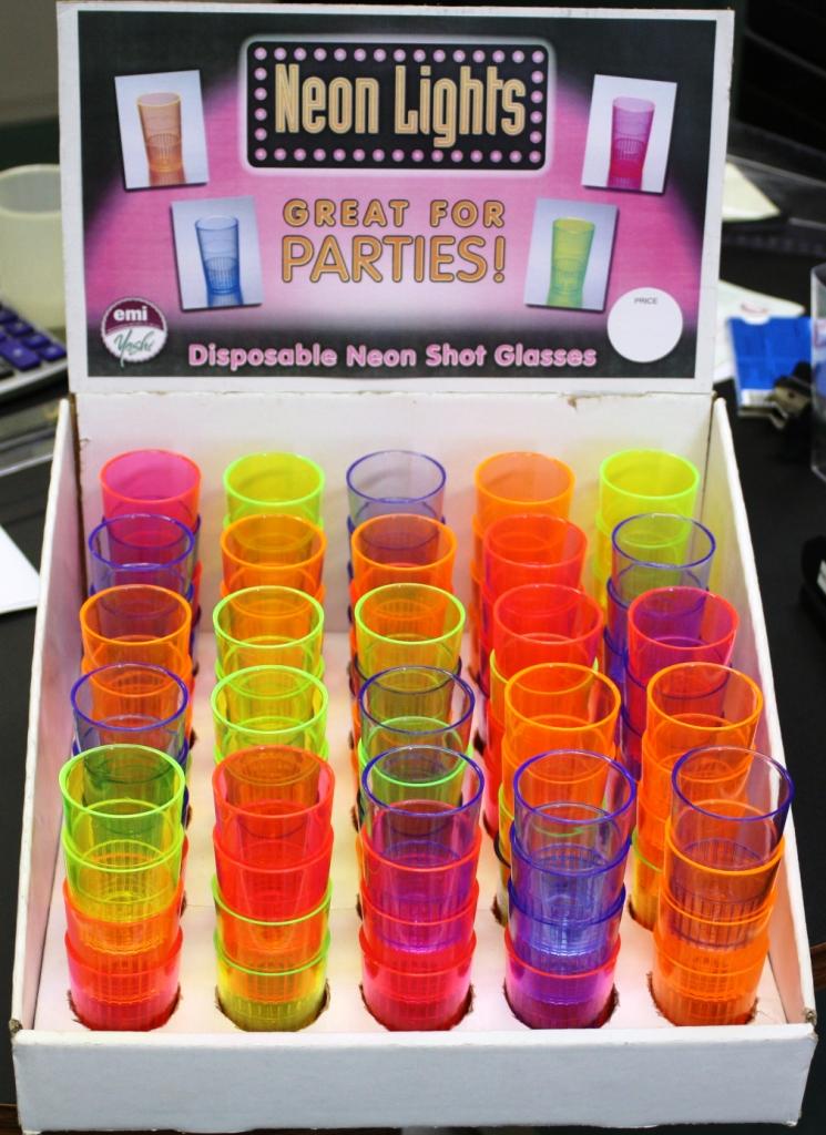 Emi Yoshi Neon Lights Shooter Glass -- 100 per case ...