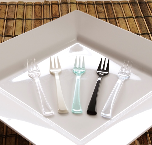 Yoshi Small Wonders Black Mini Fork, 4 inch -- 500 per case