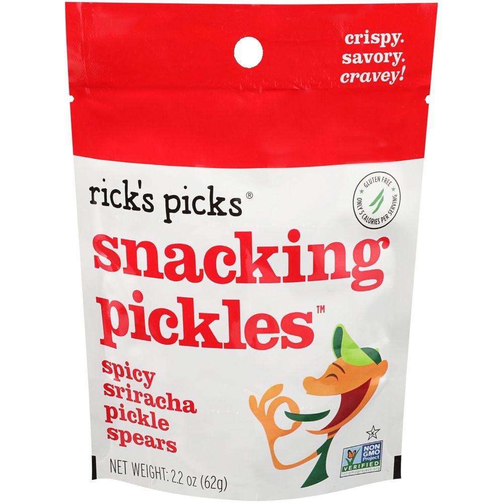 Ricks Picks Spicy Sriracha Pickle Spears Snacking Pickles, 2.2 Ounce ...