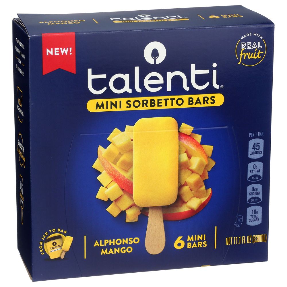 Talenti Mini Alphonso Mango Sorbetto Bar | FoodServiceDirect