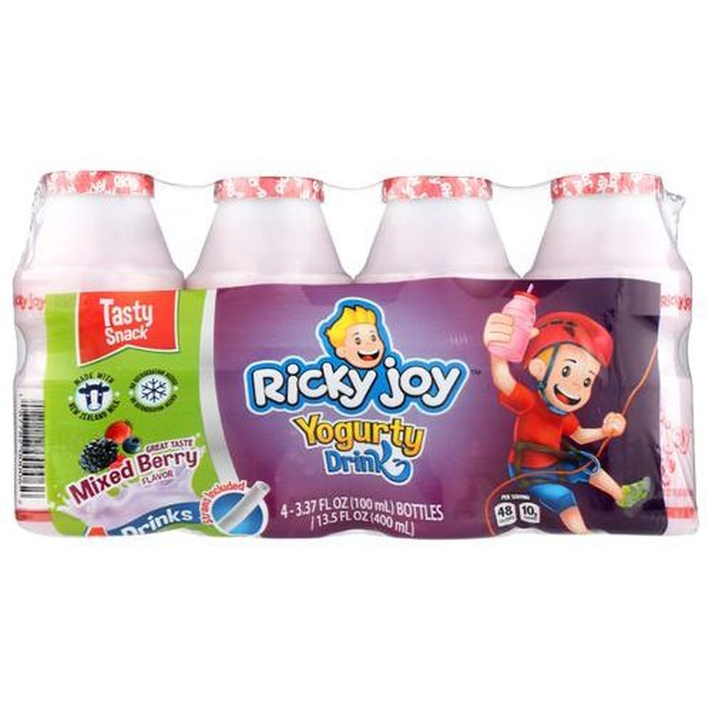 Ricky Joy Mixed Berry Yogurty Drink, 13.5 Fluid Ounce -- 10 per case