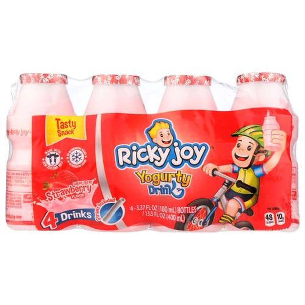 Ricky Joy Strawberry Yogurty Drink, 13.5 Fluid Ounce -- 10 per case