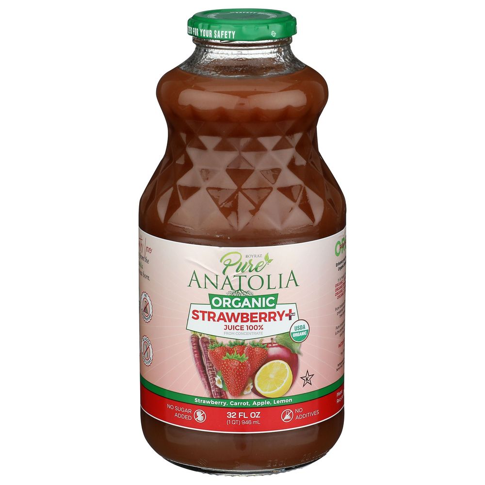 Pure Anatolia Organic Strawberry Juice, 32 Fluid Ounce -- 6 per case
