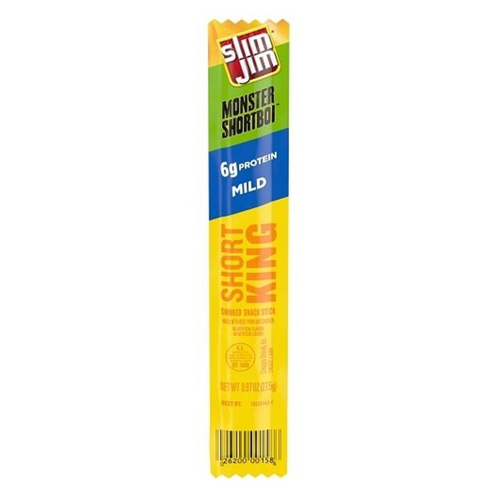 Slim Jim Monster Shortboi Mild Smoked Meat Sticks, 0.97 Ounce -- 216 ...