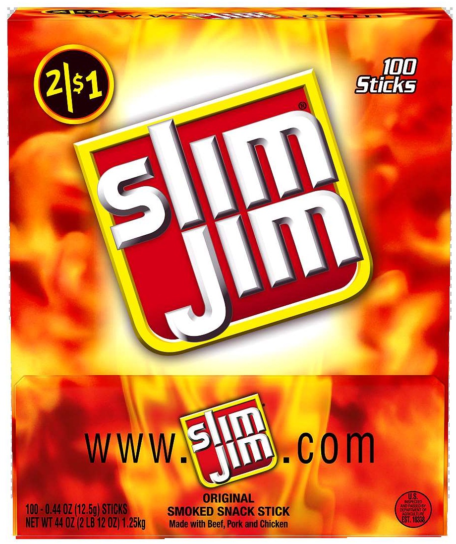 Slim Jim 2 for 1 Dollar Meat Stick Case | FoodServiceDirect