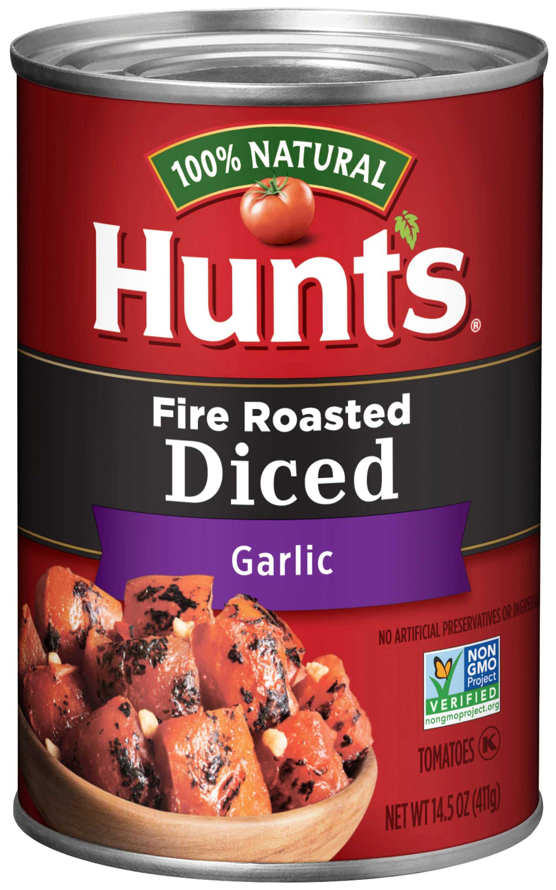 Hunts Diced Fire Roasted Tomatoes with Garlic Case | FoodServiceDirect