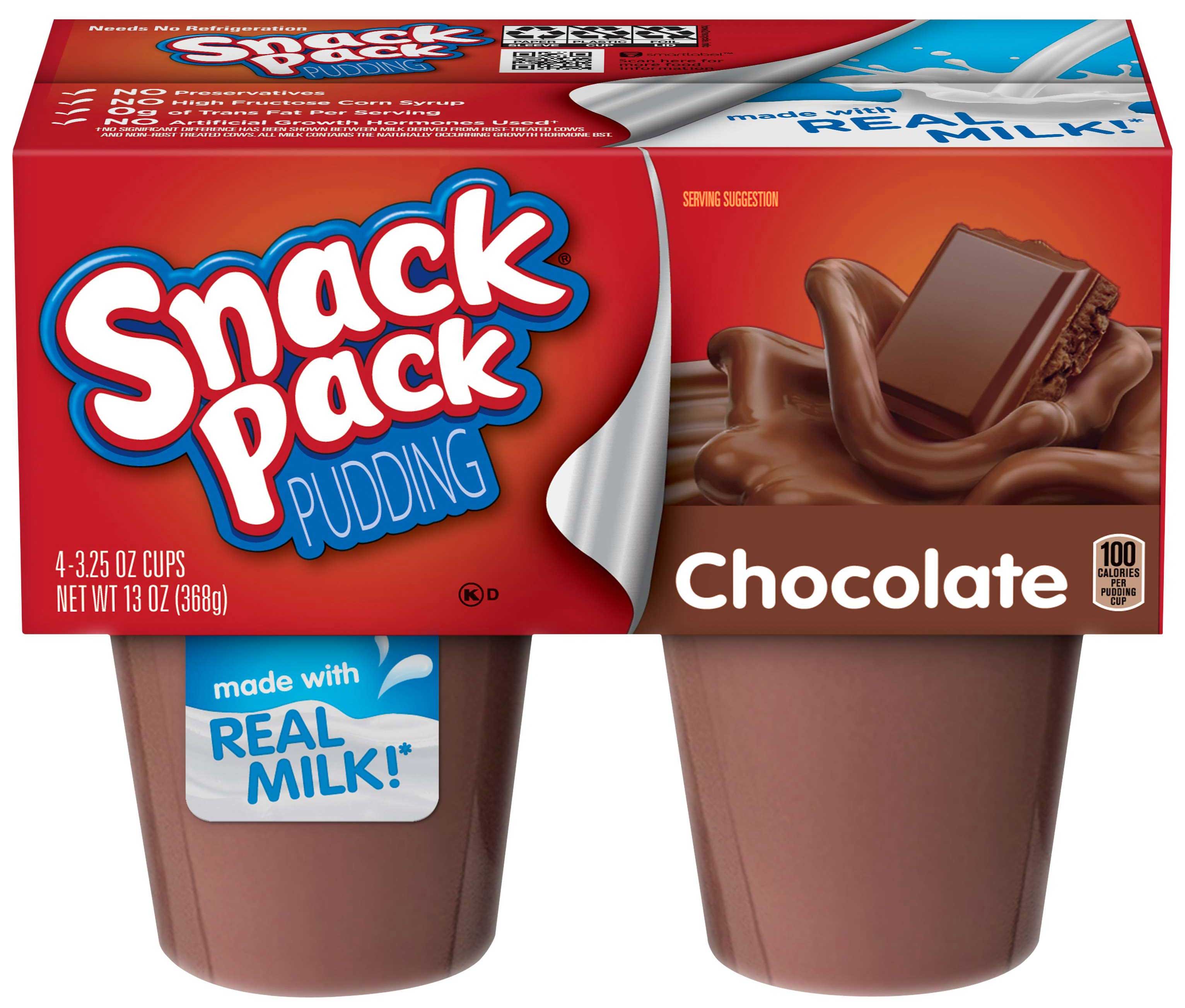 Snack Pack Chocolate Pudding, 13 Ounce -- 12 per case