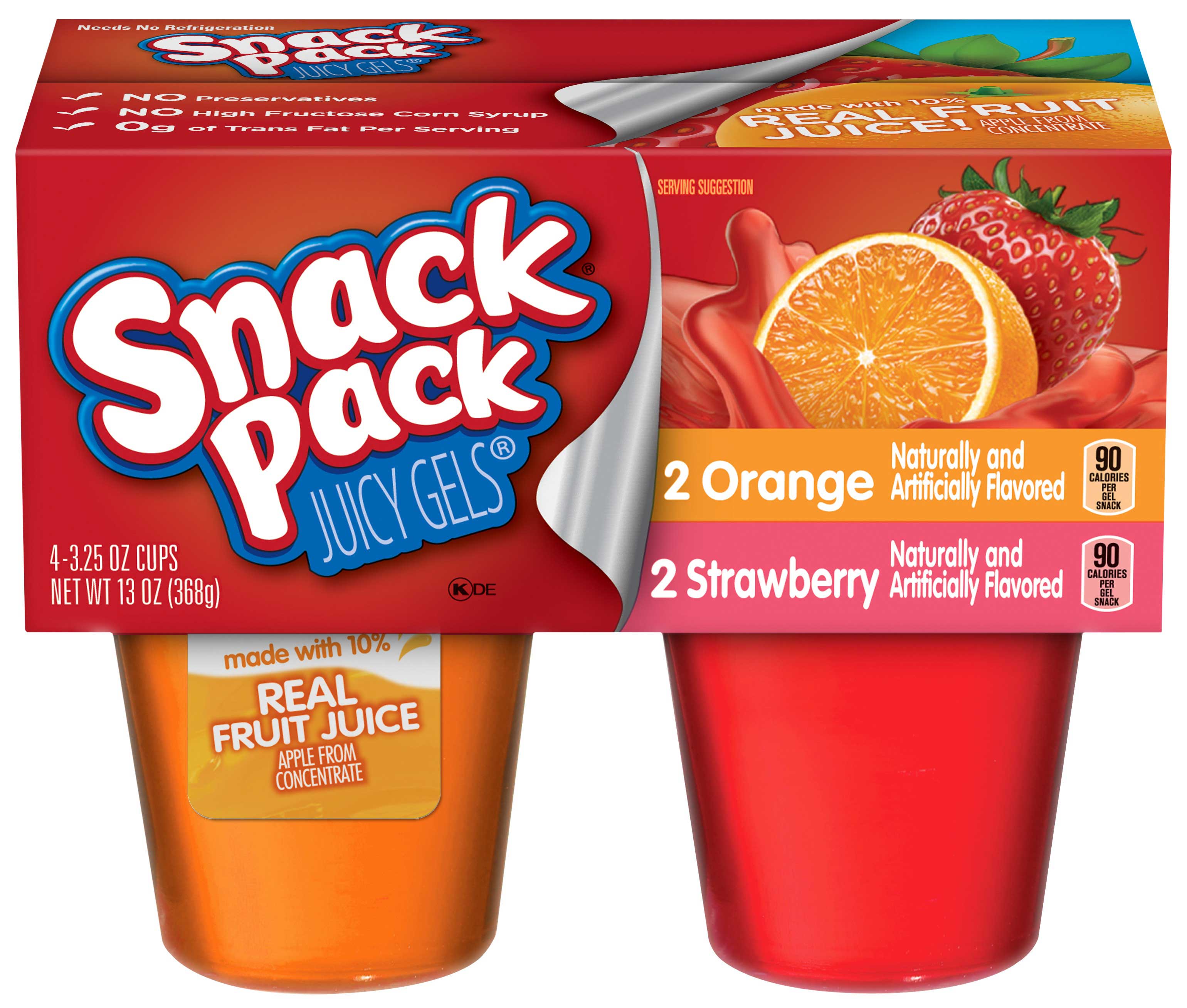 Snack Pack Strawberry Orange Gelatin Pudding Case | FoodServiceDirect