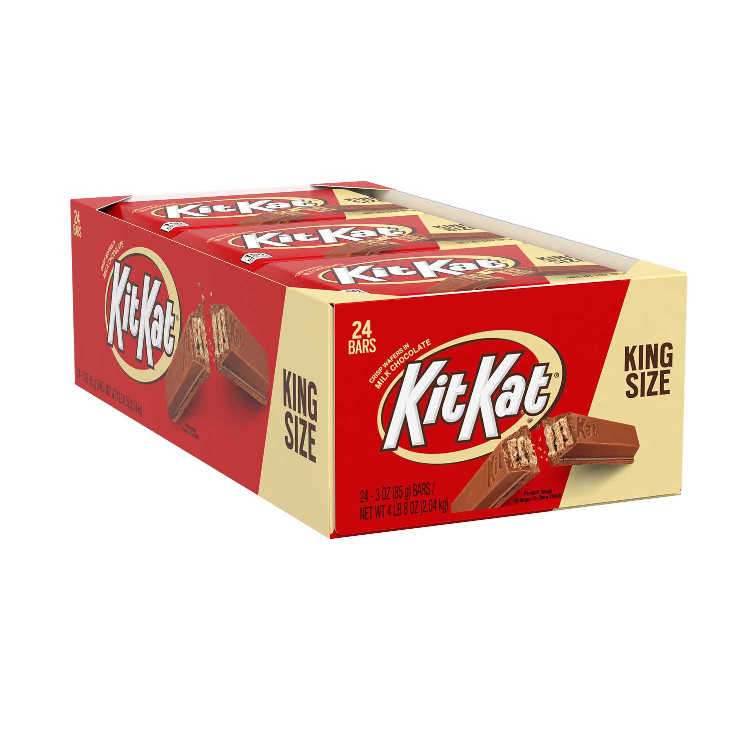Kit Kat King Size Milk Chocolate Wafer Candy Bar, 3 Ounce -- 144 per case