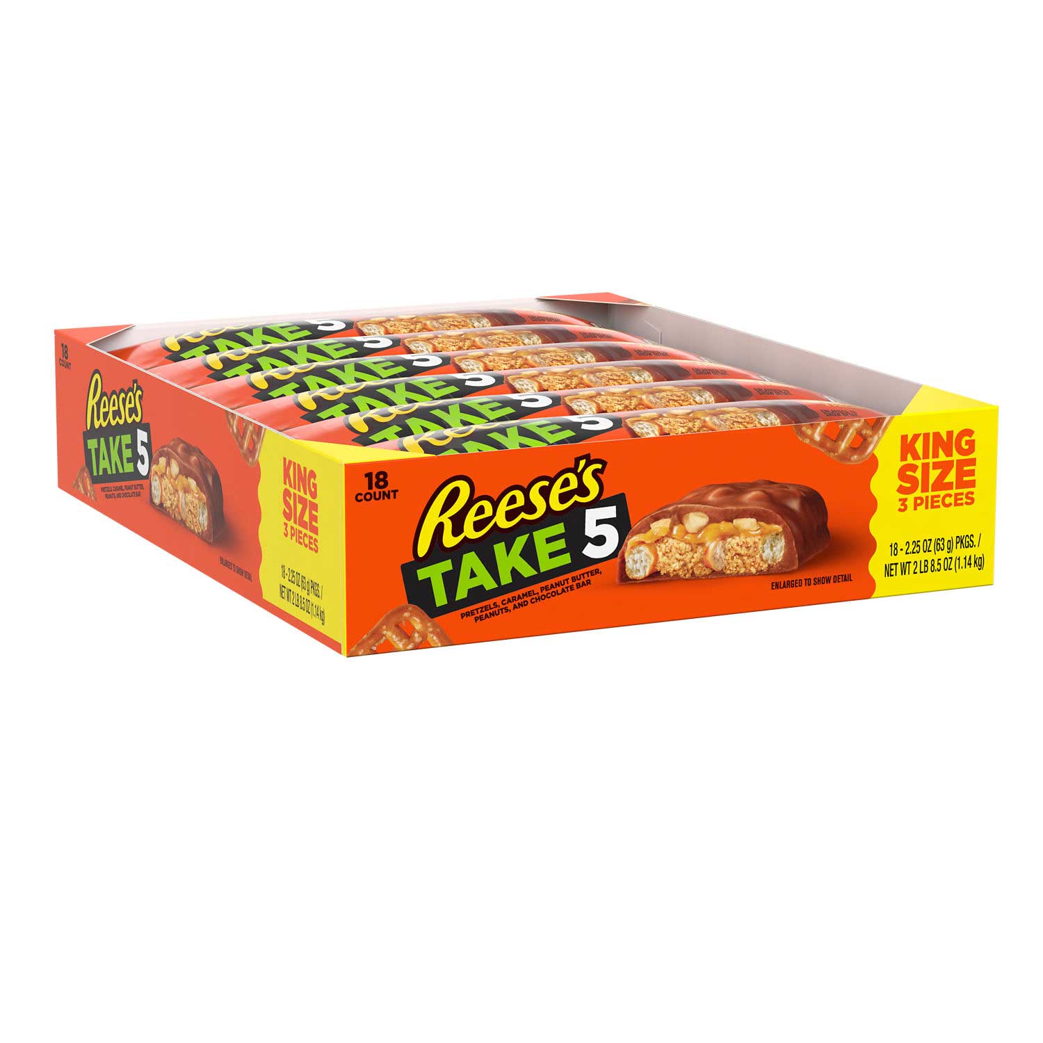 Reeses Take 5 King Size Candy Bar, 2.25 Ounce -- 144 per case
