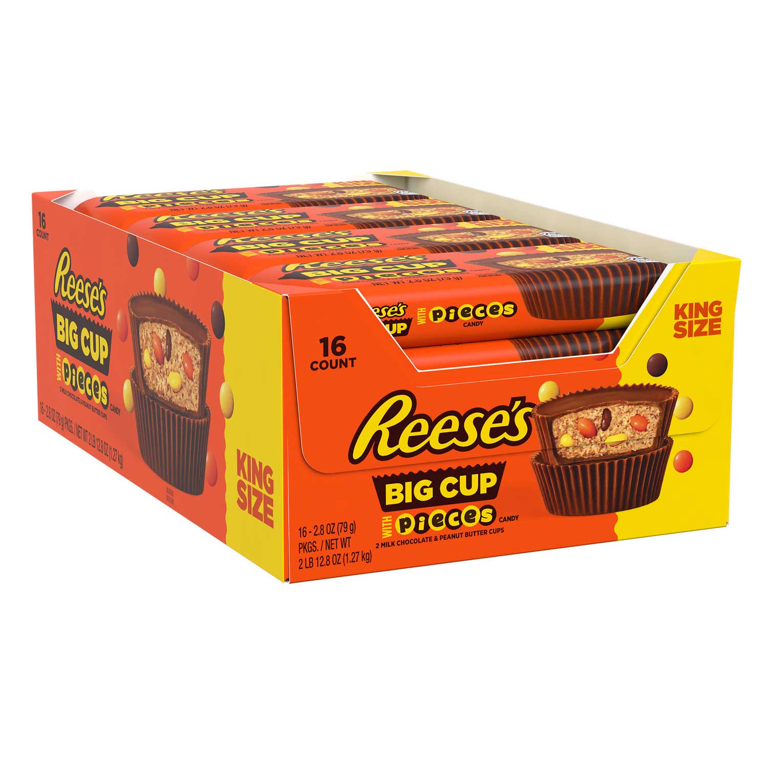 Reeses King Size Peanut Butter Cup with Pieces, 2.8 Ounce -- 144 per case