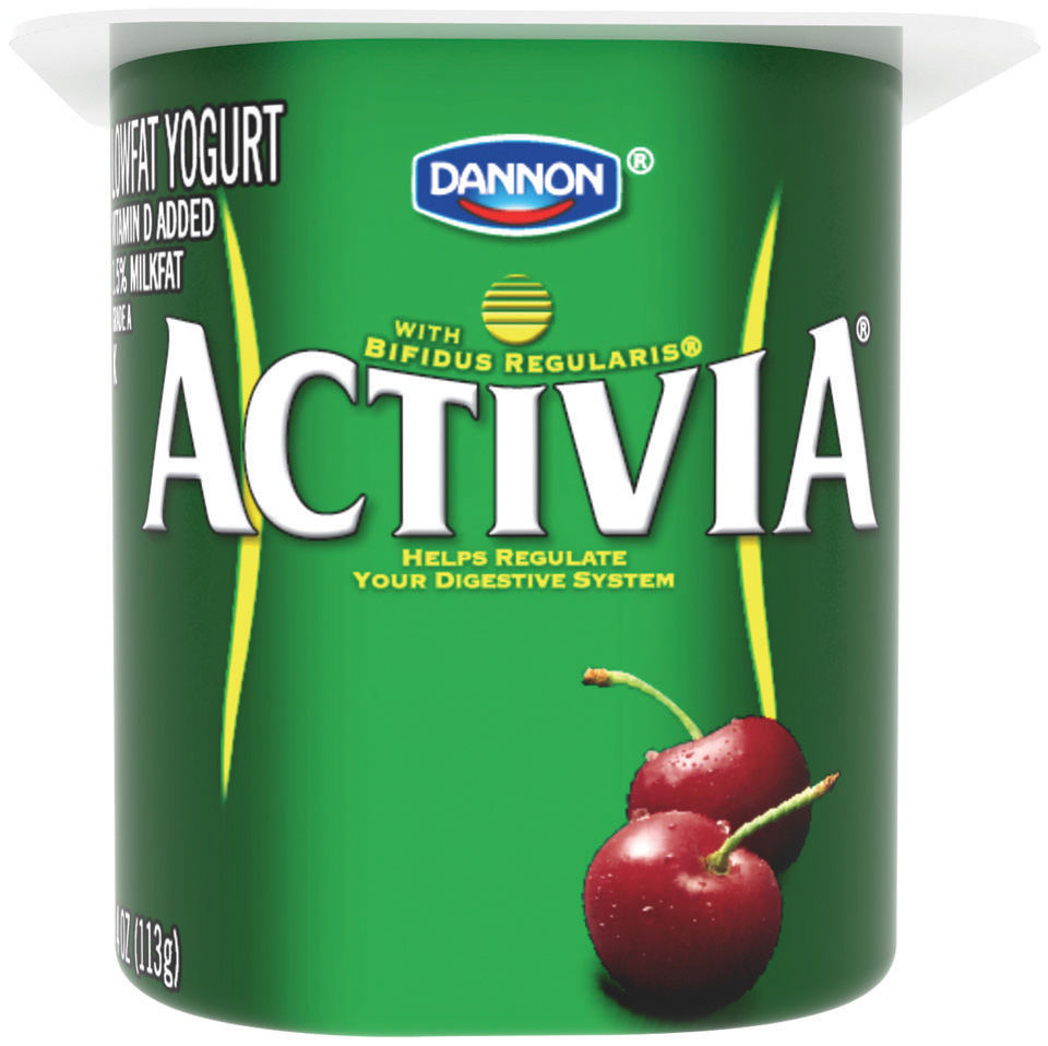 Activia Black Cherry Lowfat Yogurt, 4 Ounce -- 24 per case.
