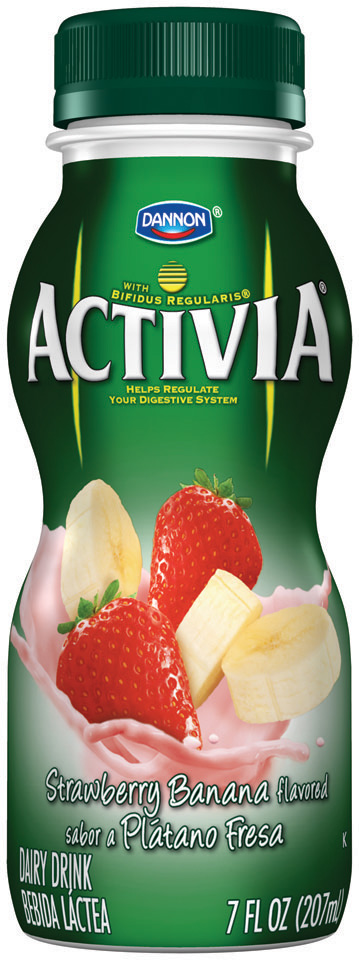 Activia Strawberry Banana Drink, 7 Fluid Ounce -- 12 per case.