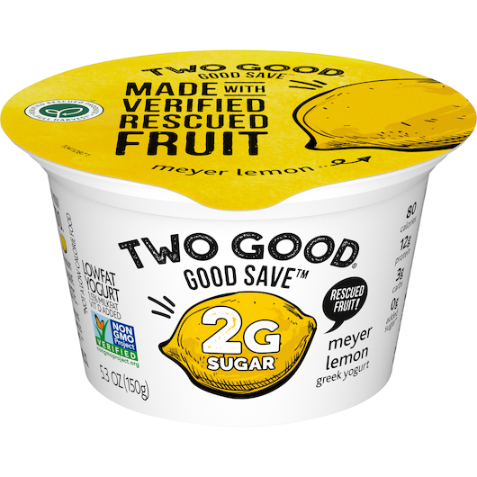 Two Good Greek Sample Meyer Lemon Greek Yogurt, 5.3 Ounce -- 12 per case