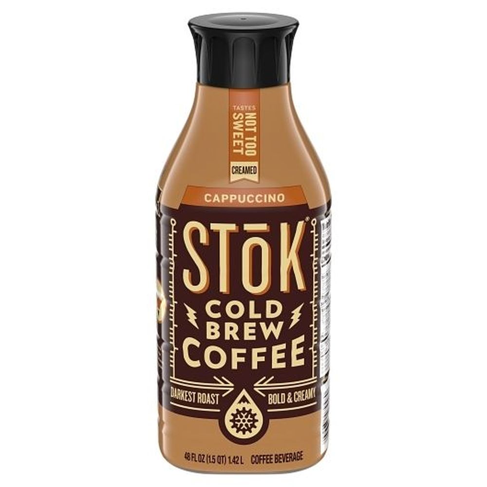 Stok Cappuccino Cold Brew Coffee, 48 Ounce -- 6 per case