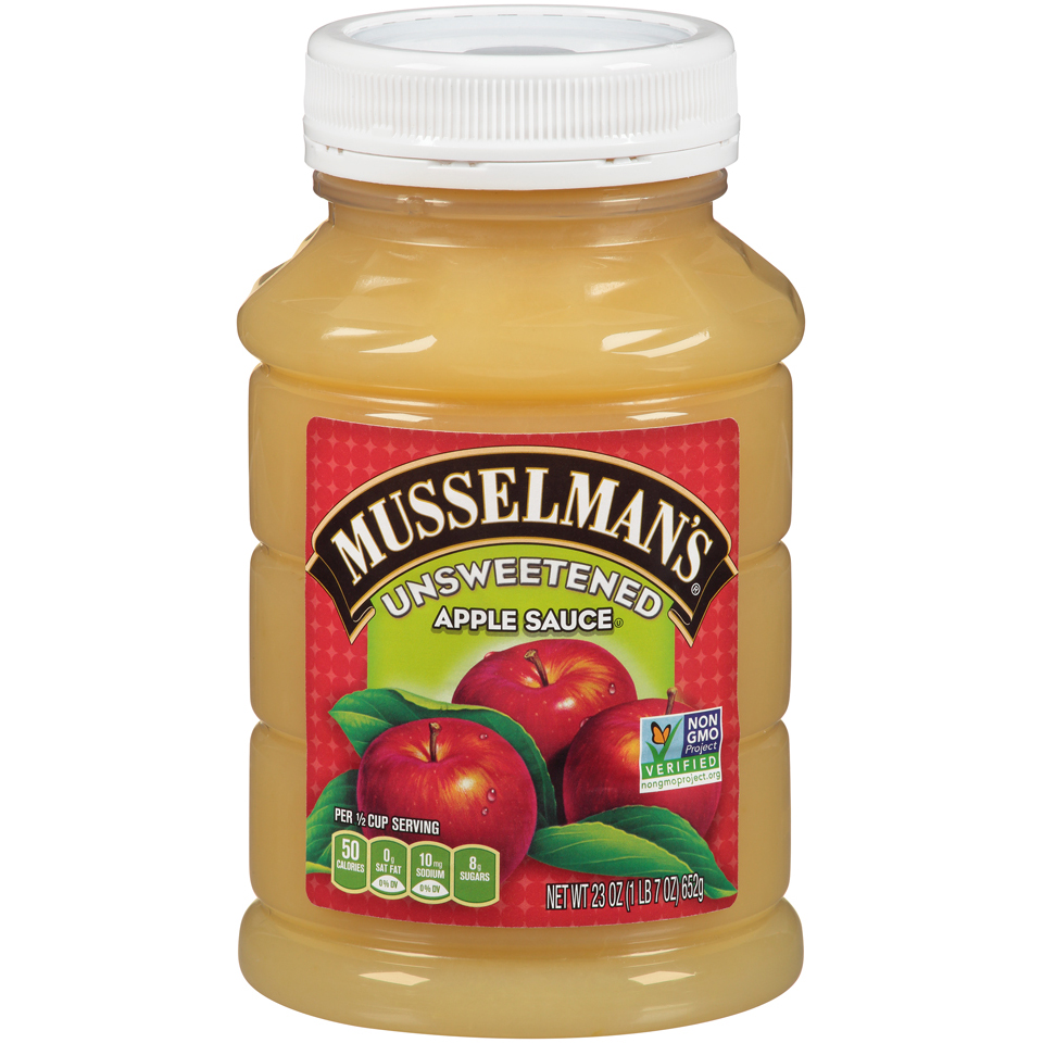 Knouse Foods Musselmans Natural No Sweetner Apple Sauce, 23 Ounce -- 12 ...