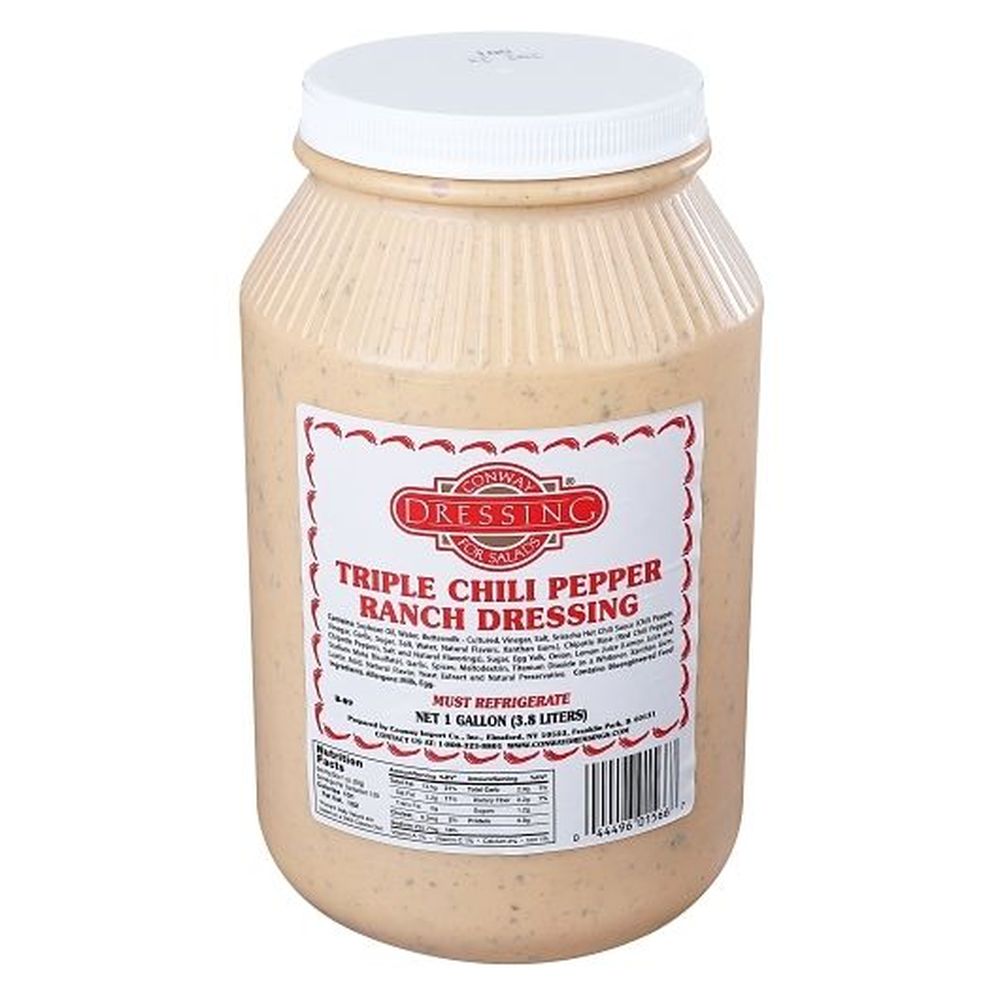 Conway Triple Chili Pepper Ranch Dressing, 1 Gallon -- 2 per case