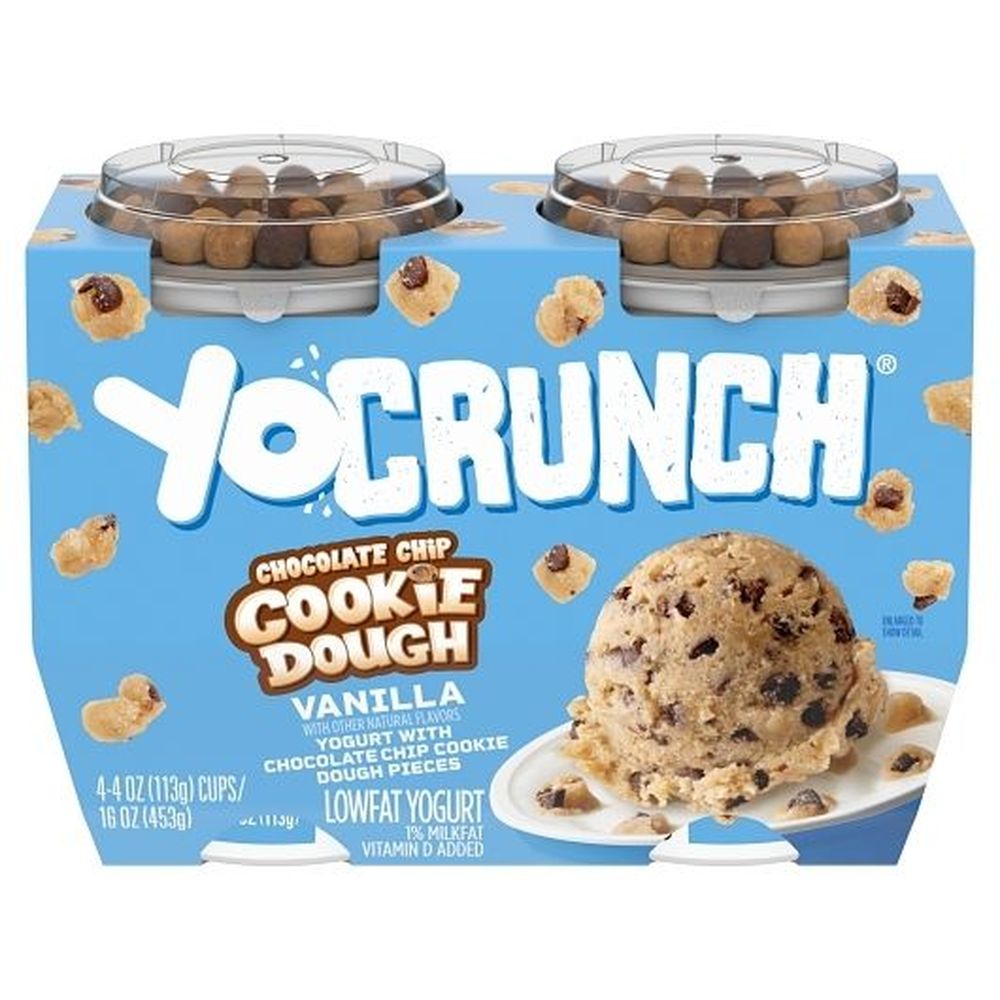 Yocrunch Vanilla Lowfat Yogurt with Cookie Dough, 16 Ounce -- 6 per case