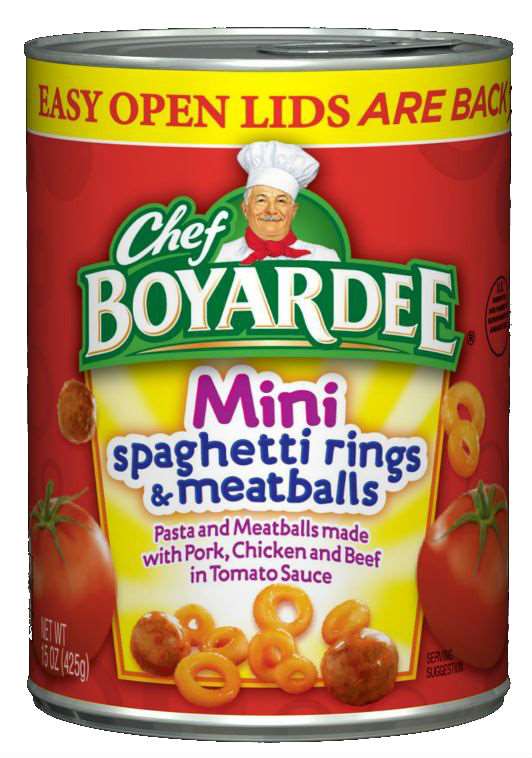 Chef Boyardee Mini Bite Spaghetti Ring and Macaroni, 15 Ounce -- 24 per ...
