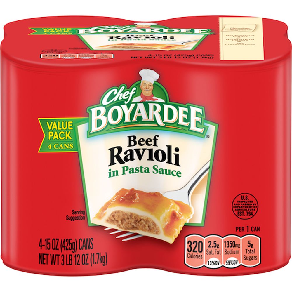 Chef Boyardee Beef Ravioli, 60 Ounce -- 6 per case