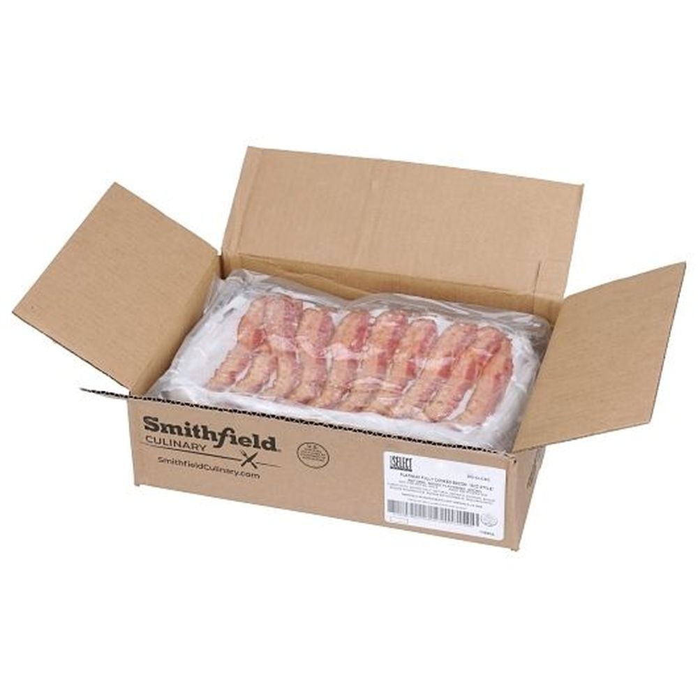 Smithfield 18/22 Style Select Platinum Fully Cooked Bacon, 2.52 Pound ...