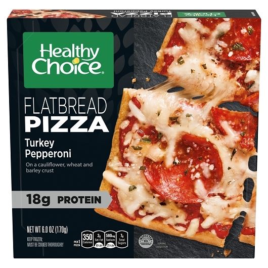 Healthy Choice Turkey Pepperoni Flatbread Pizza Case | FoodServiceDirect
